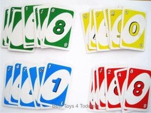 5 Learning Ideas with UNO Cards Adapted for Toddlers